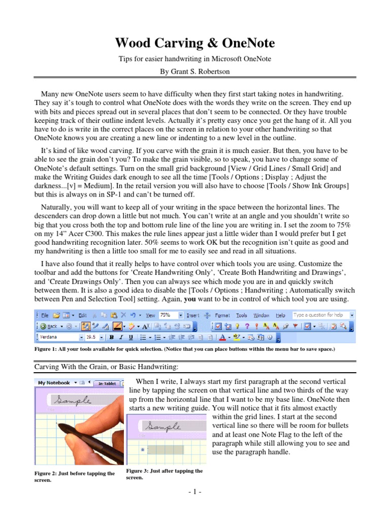 Wood Carving and OneNote | PDF | Paragraph | Wood Carving