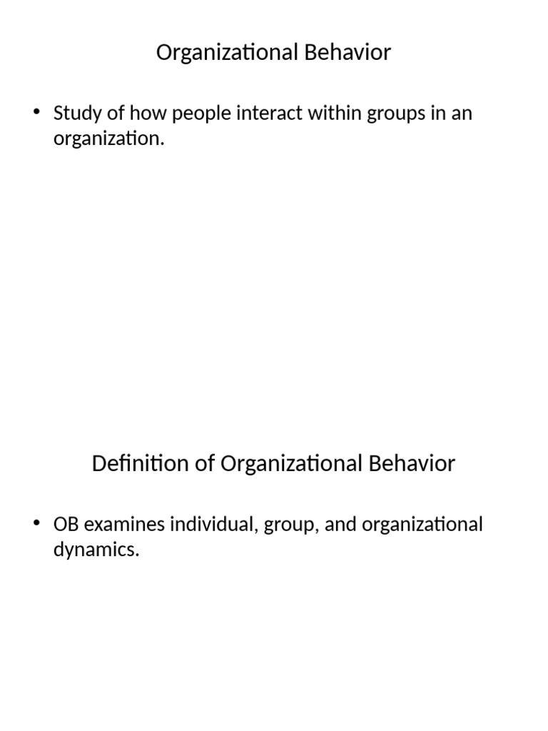 Understanding Organizational Behavior | PDF