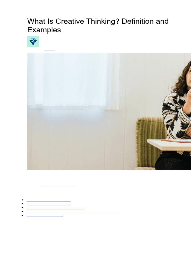 Understanding Creative Thinking Skills | PDF | Creativity | Thought