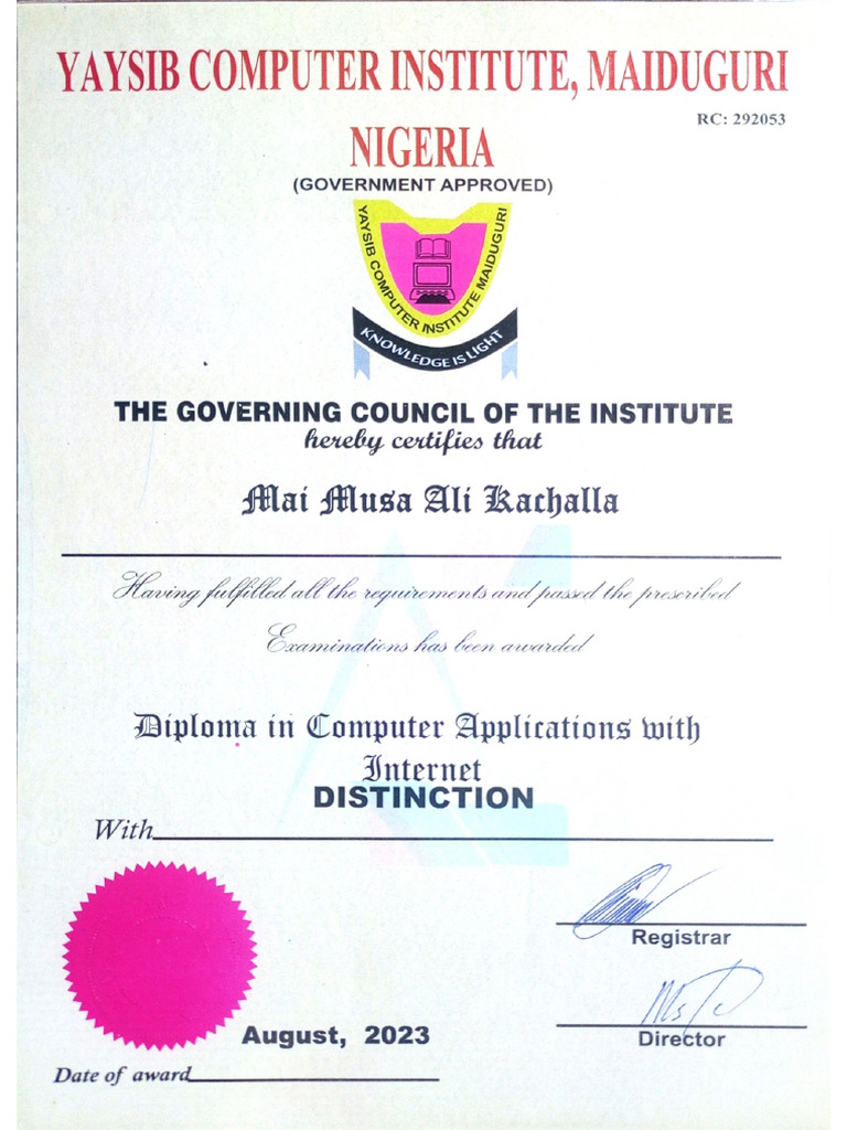 Diploma in Computer Applications | PDF