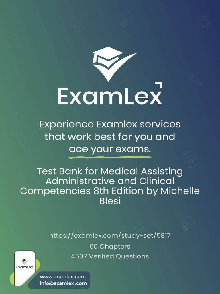 Test Bank for Medical Assisting Administrative and Clinical ...