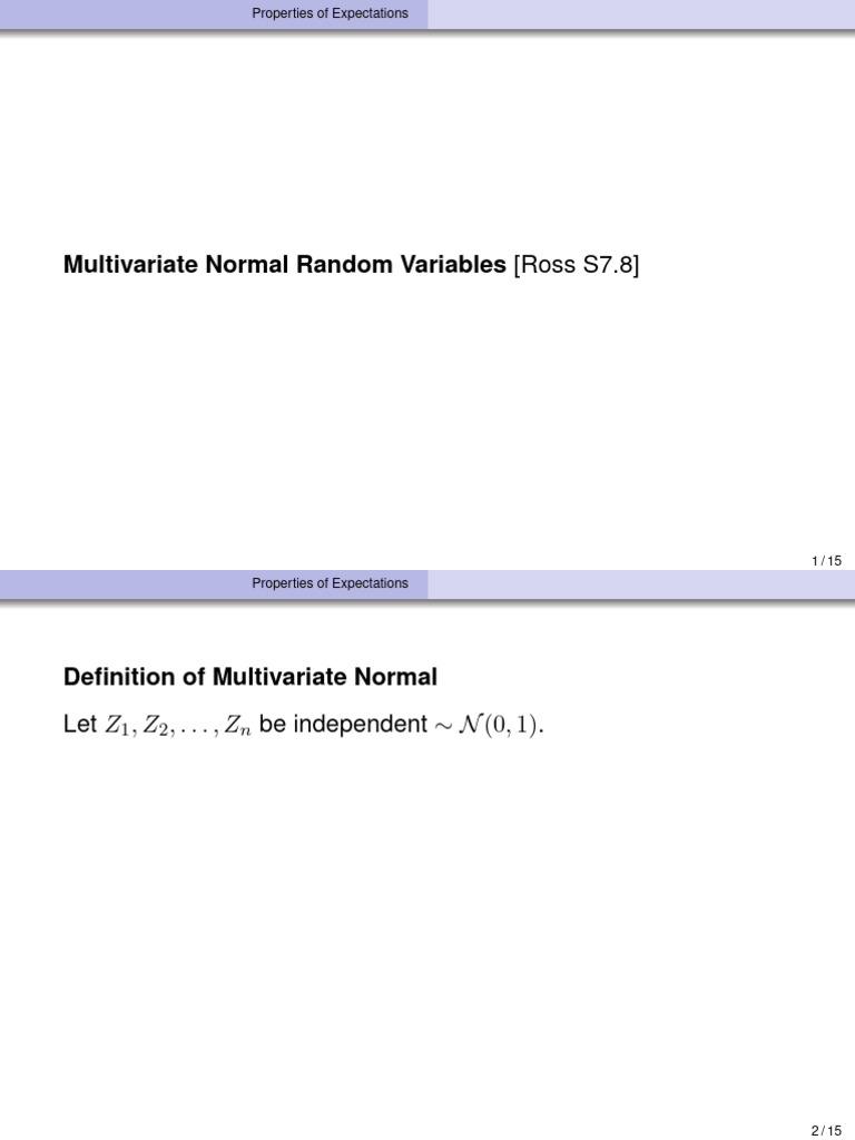 Multivariate Normal Distribution Explained | PDF | Linear Algebra ...