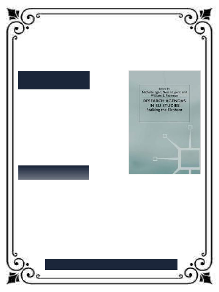 Research Agendas in EU Studies Stalking the Elephant 1st Edition Michelle Egan ebook full series ...