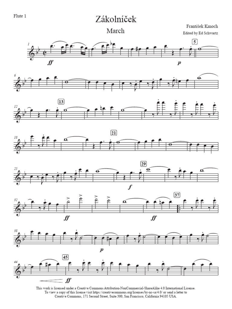 Zákolníček (1911, 2023 arr.) | PDF | Creative Commons | Musical ...
