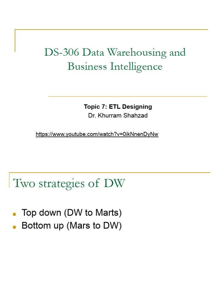 9. DW-BI - ETL Designing.ppt | PDF | Data Management | Systems Engineering