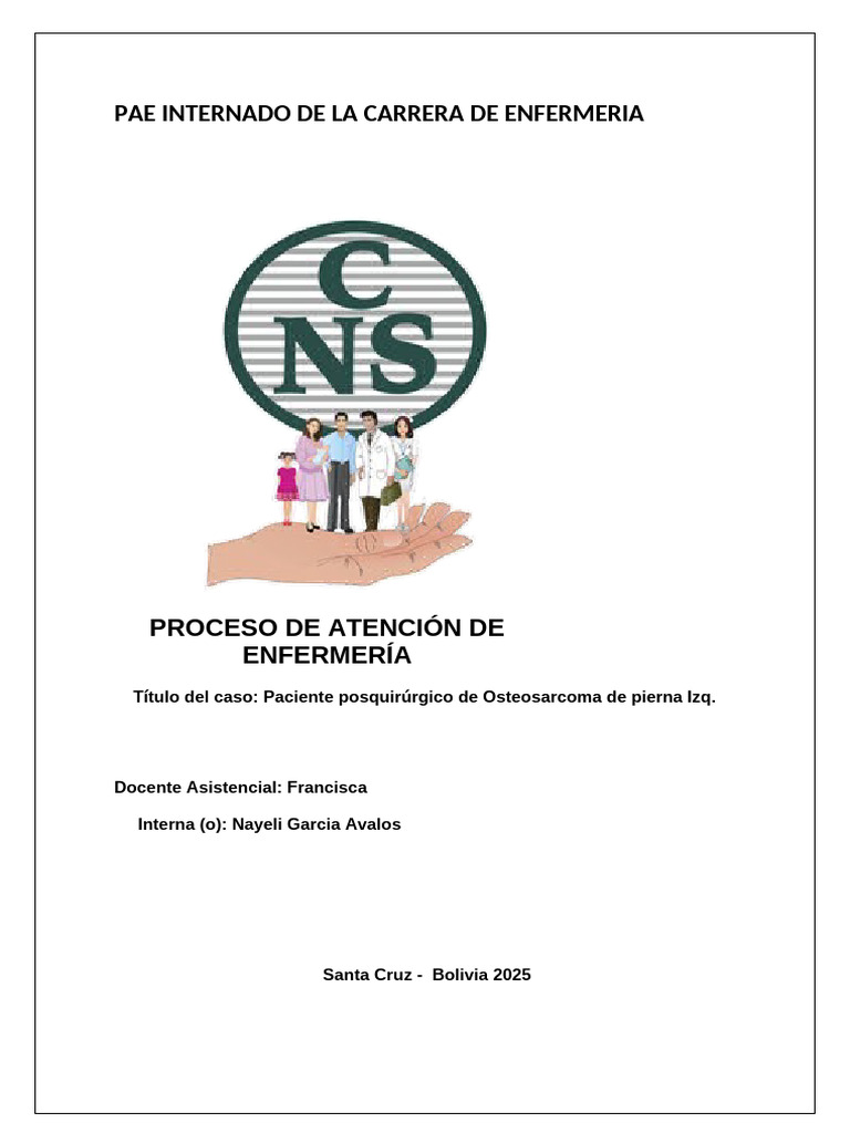NAYE ABRIL PACIENTE ONCO[1] | PDF | Medicina CLINICA | Medicina