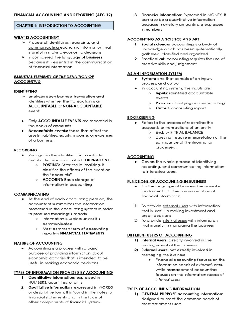 Introduction to Financial Accounting | PDF | Financial Accounting ...