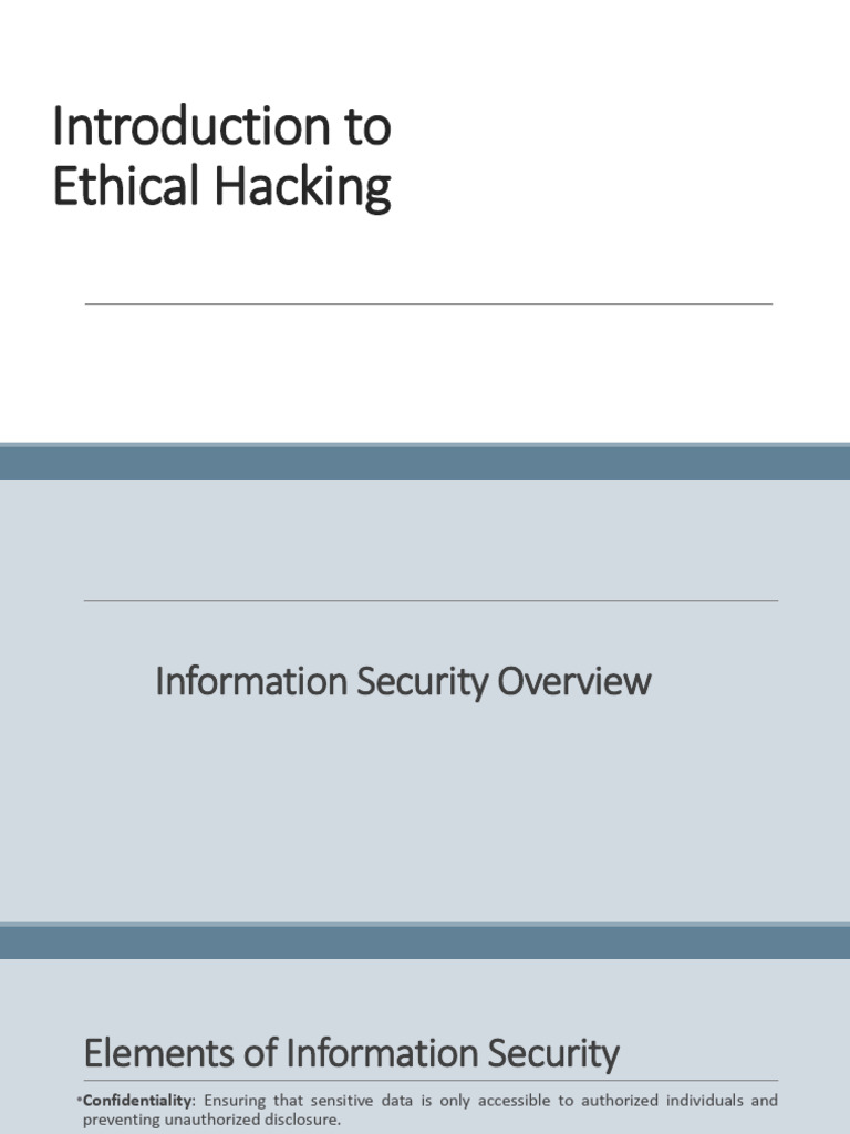 Introduction to Ethical Hacking (1) | PDF | Security | Computer Security