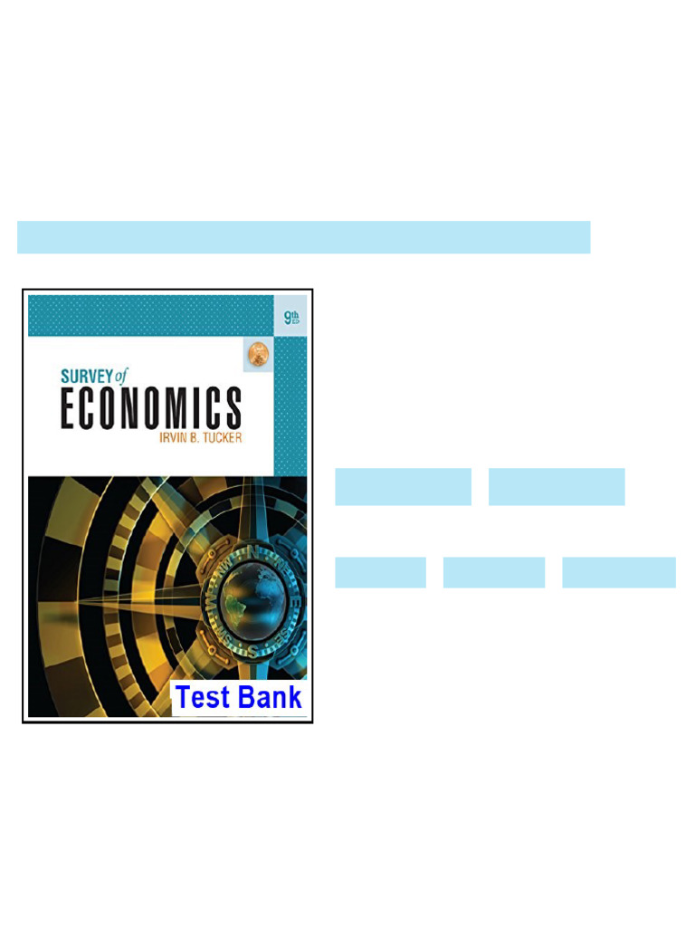 Survey of Economics 9th Edition Tucker Test Bank digital download | PDF ...
