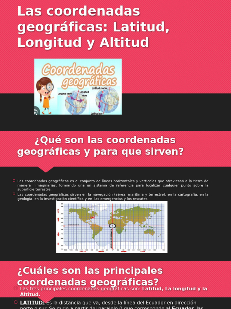 Coordenadas Geográficas: Latitud, Longitud y Altitud | PDF