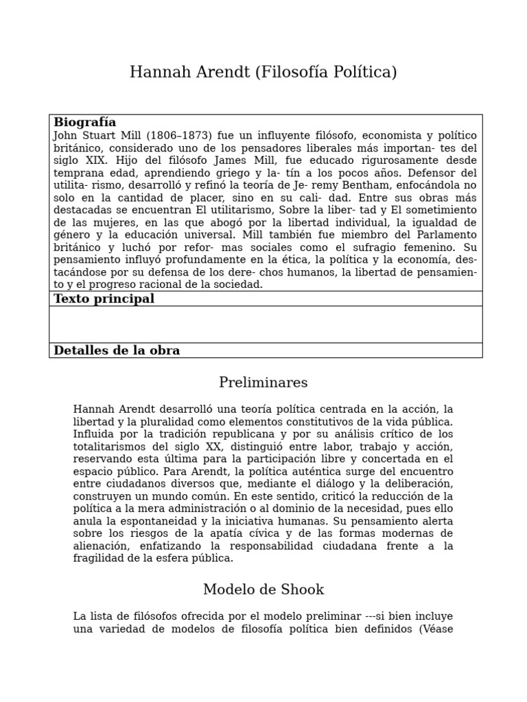 Hannah Arendt | PDF | Hannah Arendt | John Stuart Mill