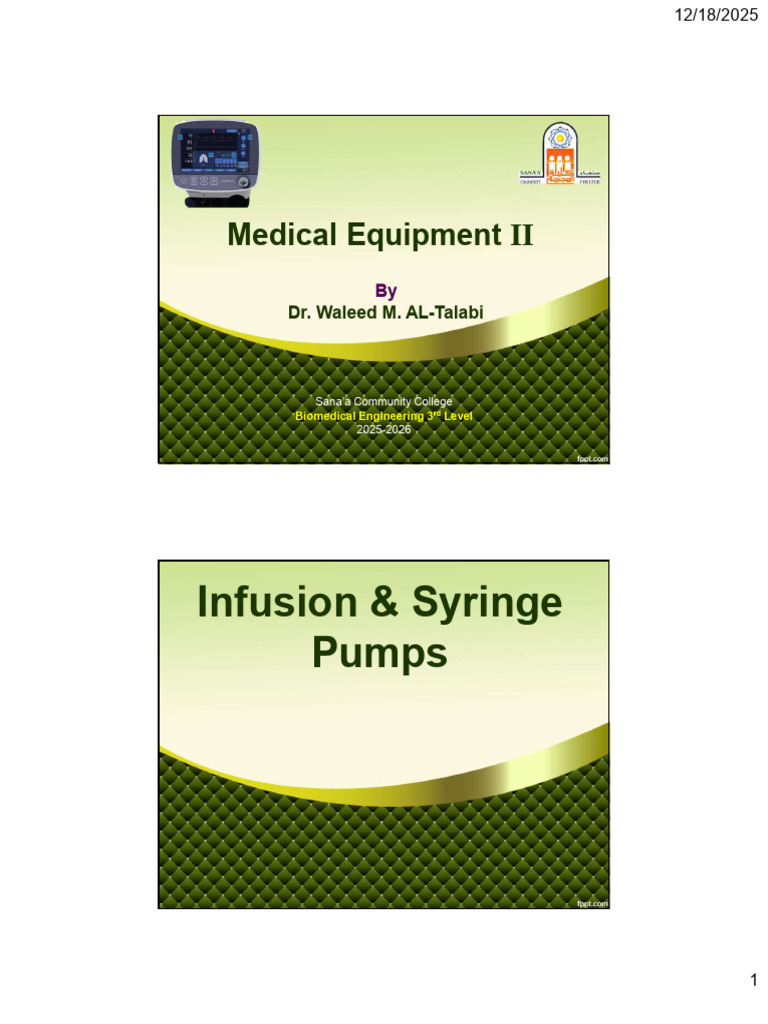 02 Infusion Syringe Pump Waleed Altalabi | PDF | Intravenous Therapy ...