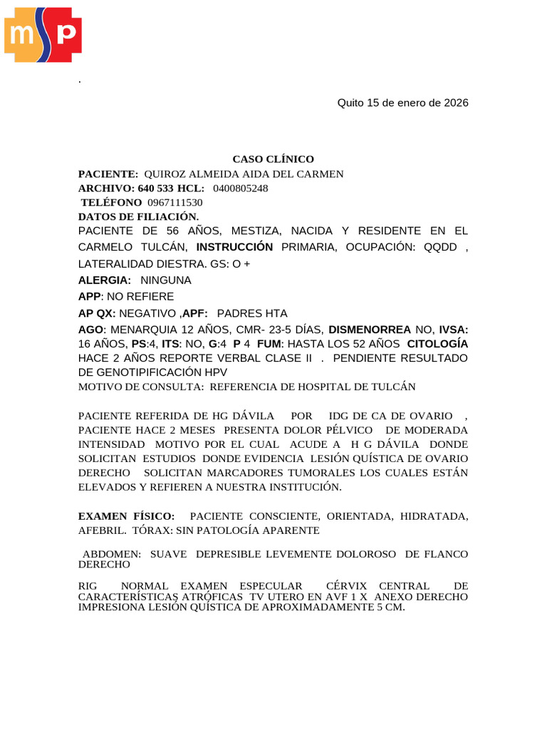 Caso Quiroz Almeida Aida Del Carmen | PDF