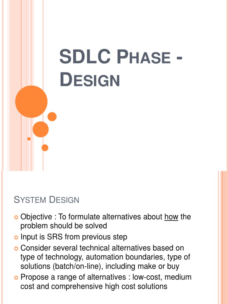 SDLC Phase - Design | PDF | Modularity | Databases