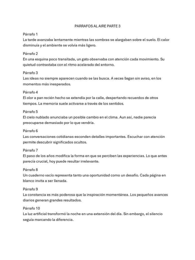 Parrafos Al Aire Parte 3 | PDF | Aprendizaje | Conceptos psicologicos