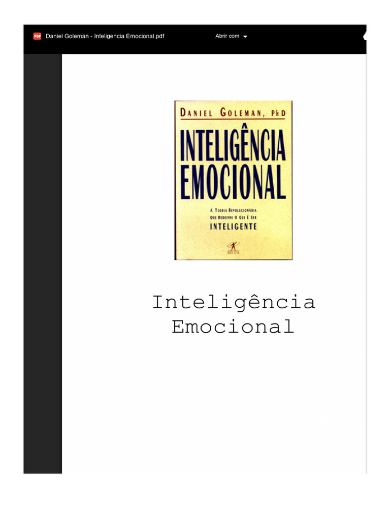 Daniel Goleman - Inteligencia Emocional.pdf | PDF
