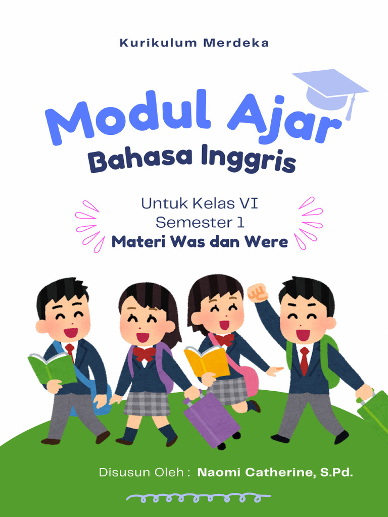 Cover Modul Ajar Bahasa Inggris PPG (Was Dan Were) | PDF