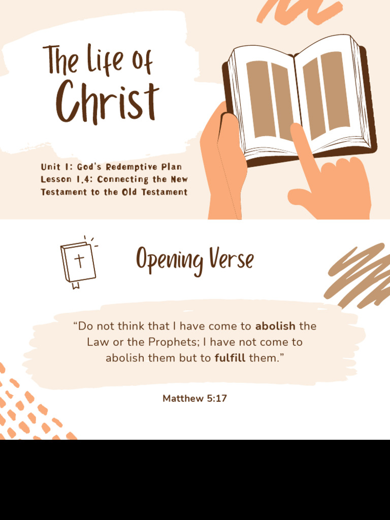 The Life of Christ - Unit 1 Lesson 4, Part 1 | PDF | Jesus | Covenant ...