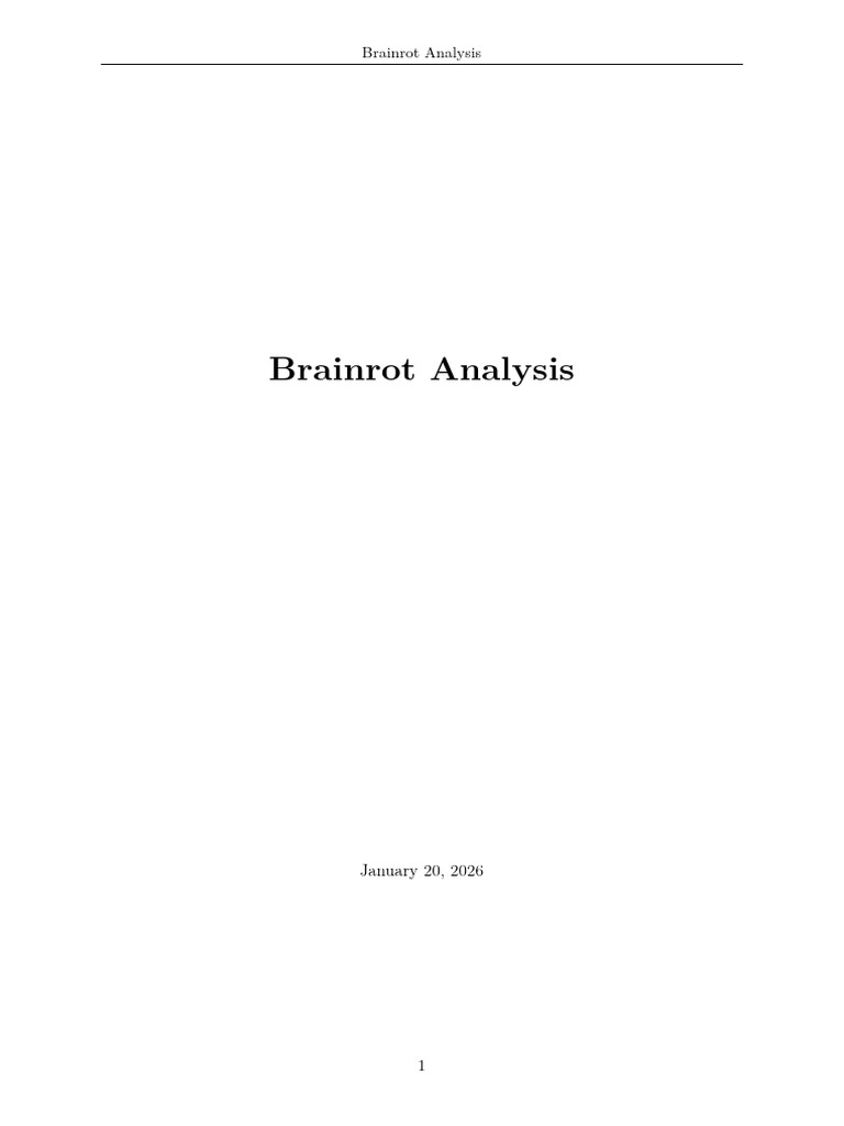 Brainrot Analysis | PDF | Meme | Mind