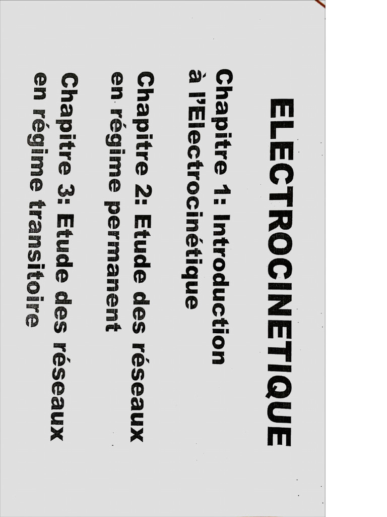 Electrocinétique Lecon Complete | PDF
