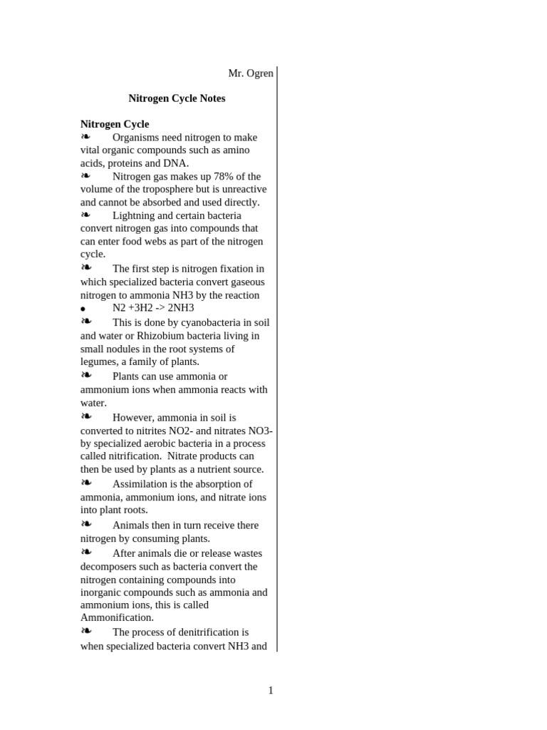 Understanding the Nitrogen Cycle | PDF | Nitrogen | Nitrate