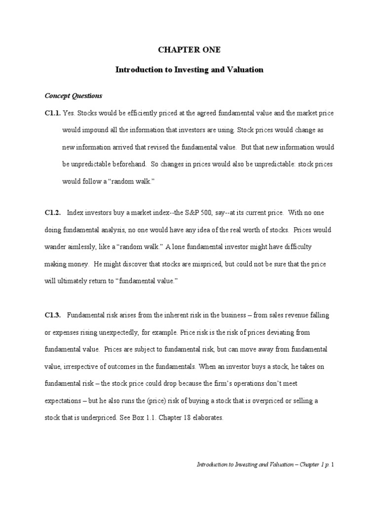Sex 1 Pdf Valuation Finance Stocks