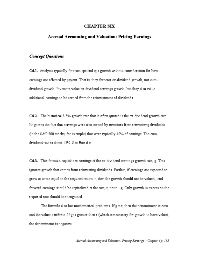 Sex 6 Pdf Valuation Finance Dividend