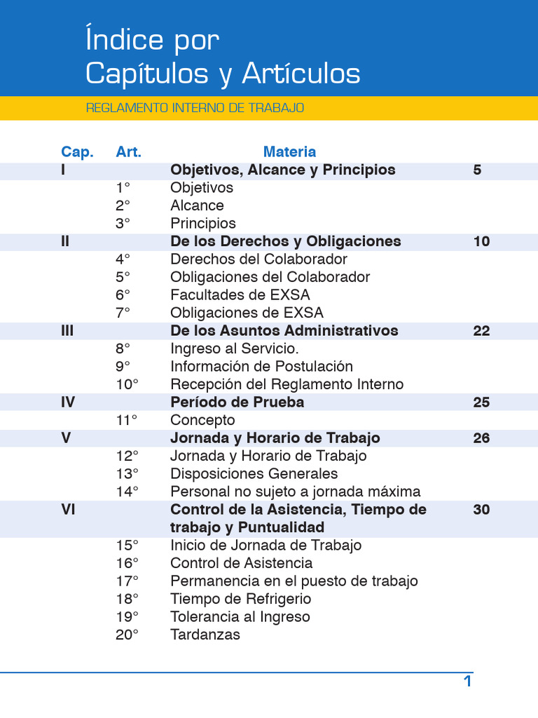 Reglamento Interno de Trabajo Exsa | PDF | Derecho laboral | Tiempo de trabajo