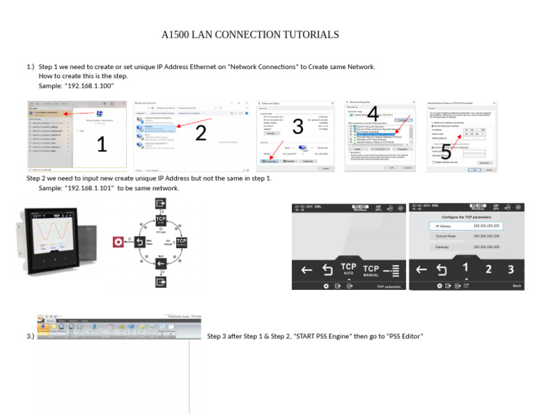 A1500 LAN Connection Setup Guide | PDF