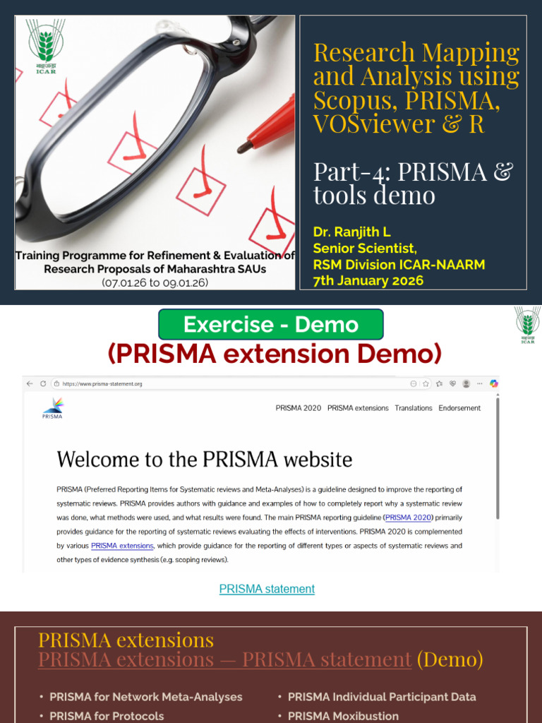 Research Mapping_Part 4_PRISMA & Tools Demo_ Training_07.01.2025 | PDF ...