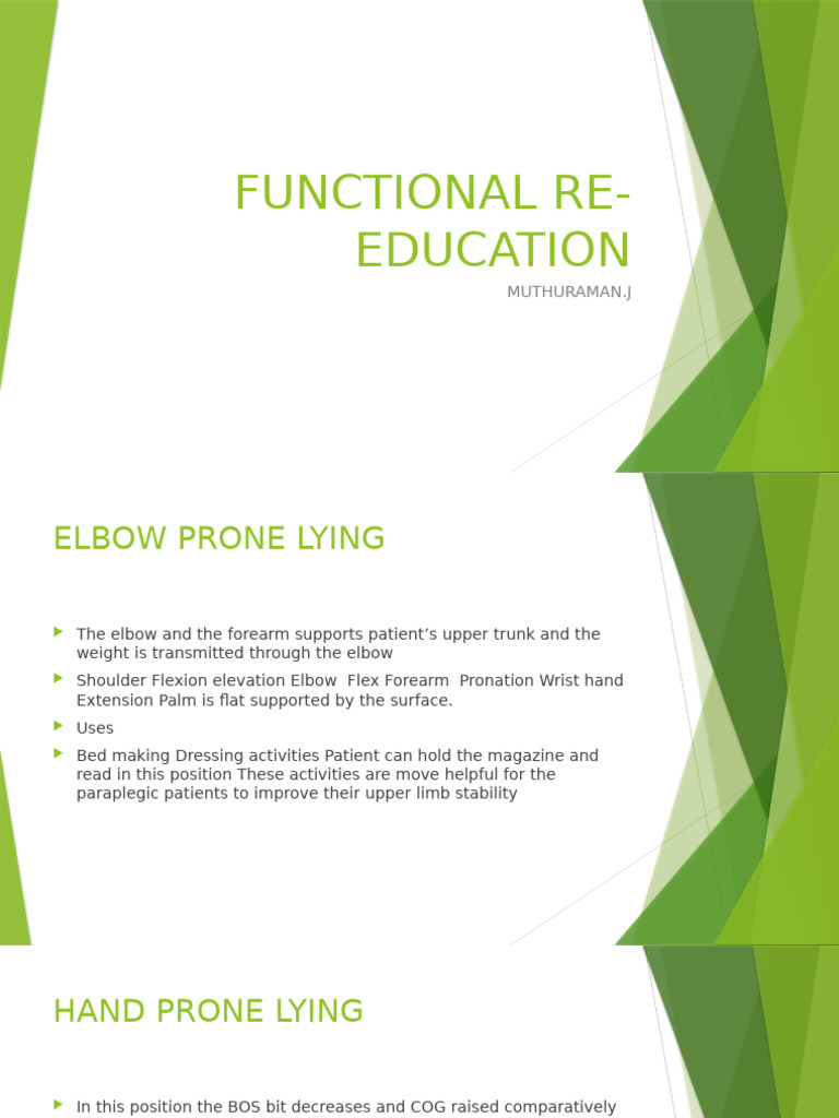 Functional Re-Education Techniques | PDF | Anatomical Terms Of Motion ...