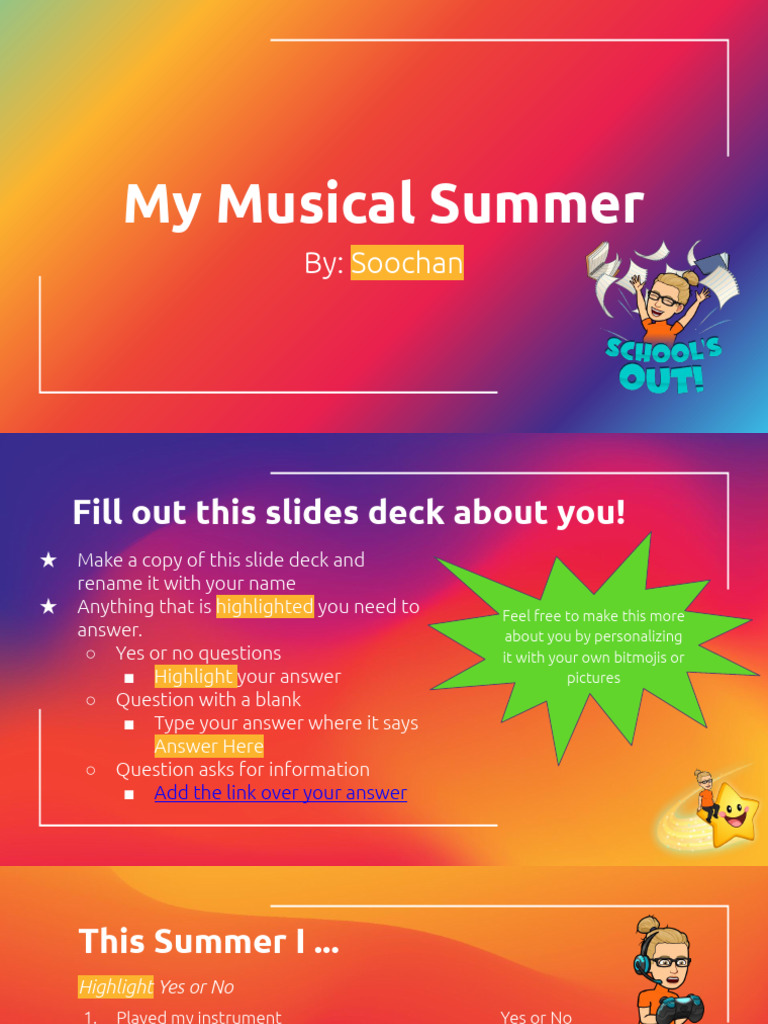 My Musical Summer | PDF