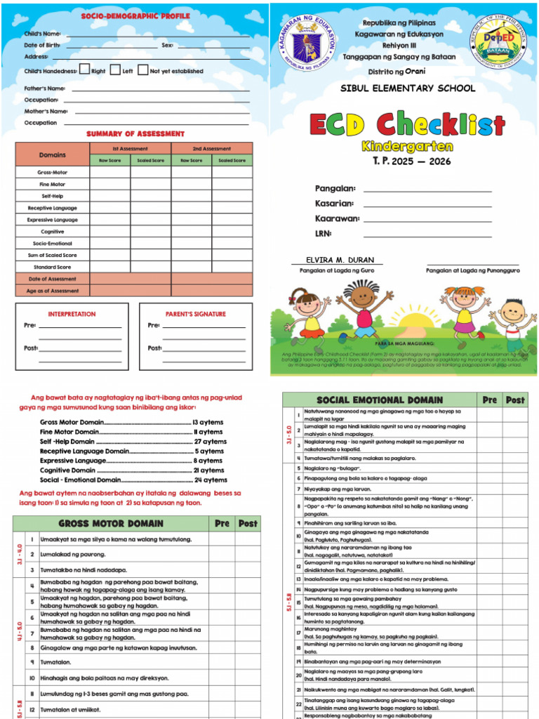 Ecd Checklist | PDF