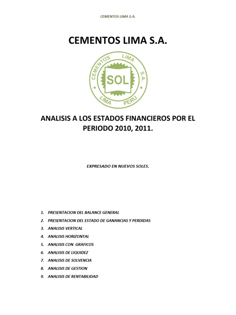 Cemento Sol | PDF | Lima | Perú