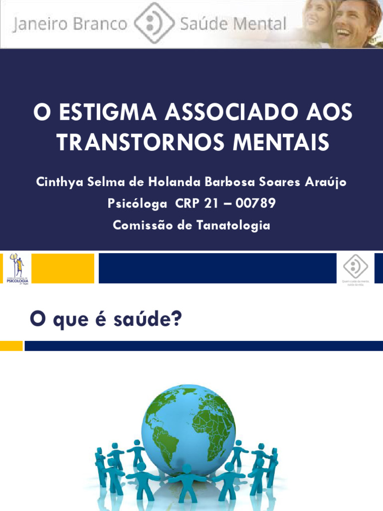 Estigma e Saúde Mental: Impactos e Dados | PDF | Saúde mental ...