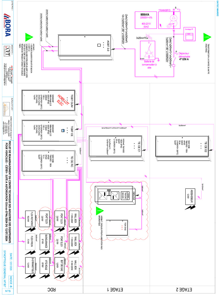 Cetiev Plan Synoptique MT BT - 800kva Indice B Janv 2026 | PDF