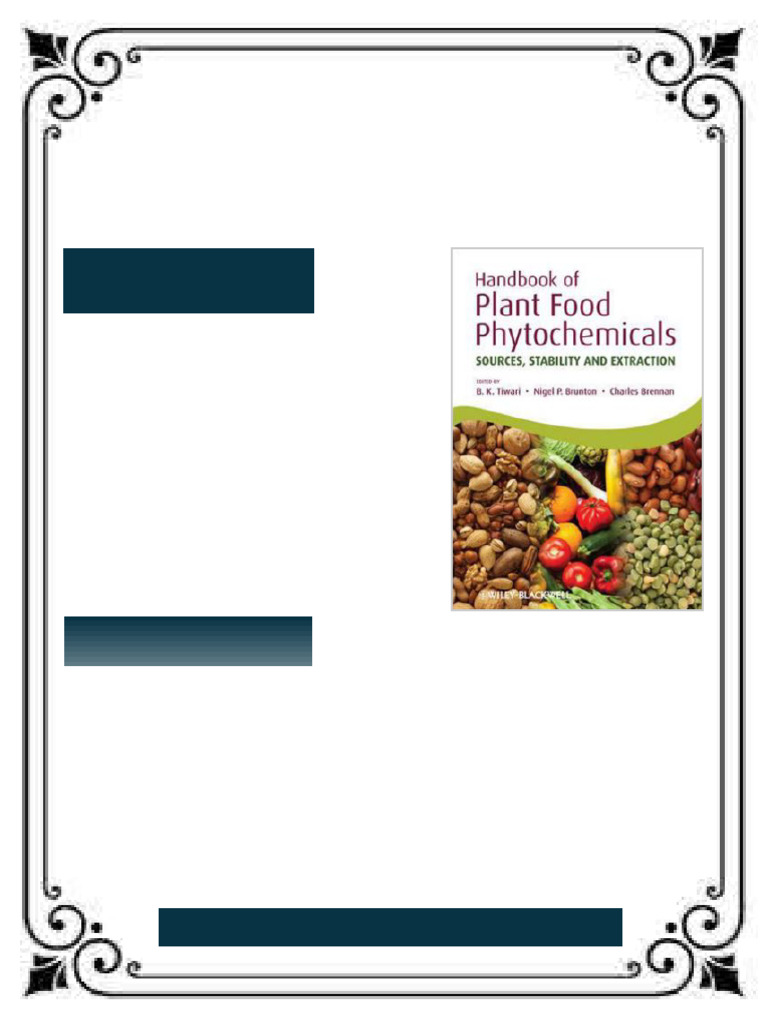 Handbook of Plant Food Phytochemicals Sources Stability and Extraction ...