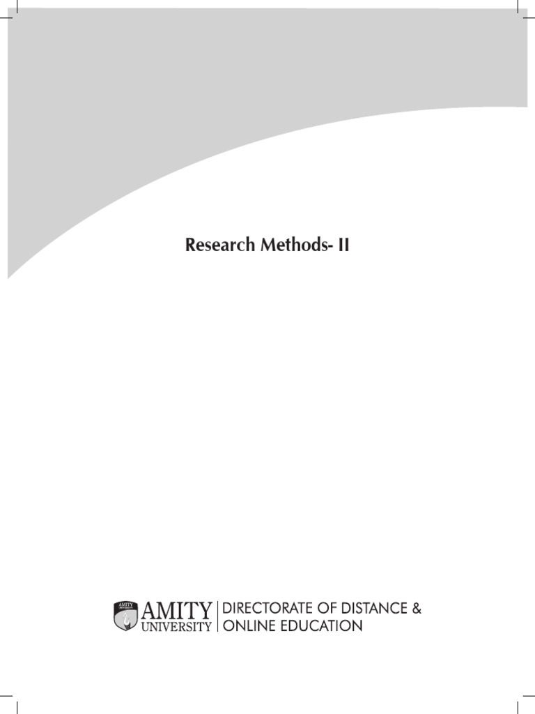 Research Methods II F-W-SOC204 | PDF | Statistics | Estimator