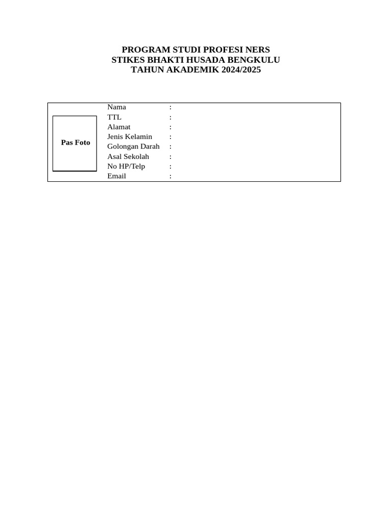 Program Studi Ners STIKES 2024/2025 | PDF