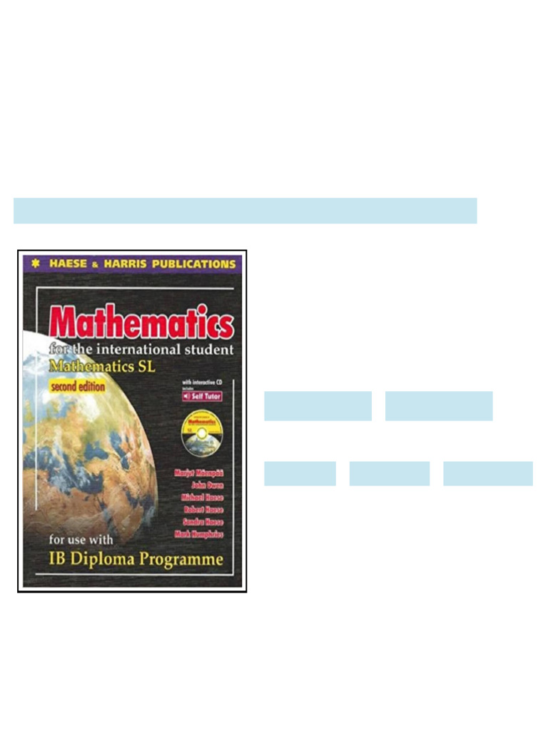 Mathematics Mathematics Sl 2nd Edition Robert Haese Sandra Haese ebook ...