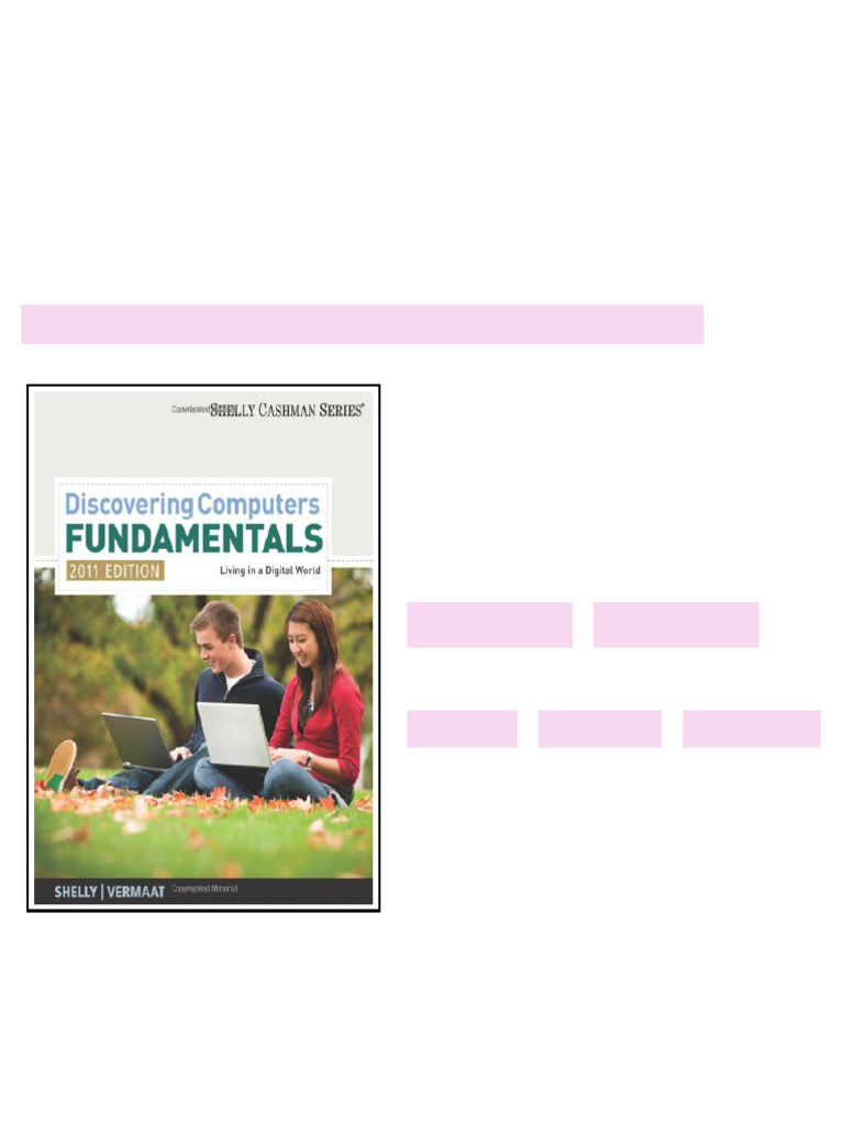 Discovering Computers Fundamentals 2011 Edition Shelly Cashman Gary B ...