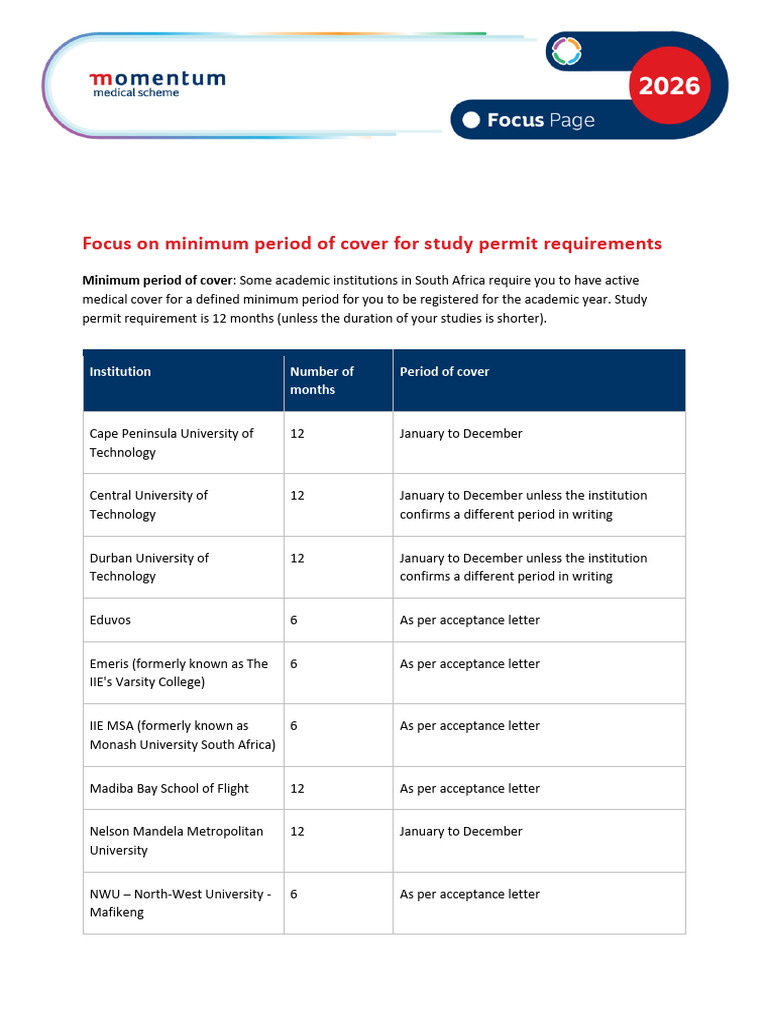 Study Permit Medical Cover Requirements | PDF | South Africa | Higher ...