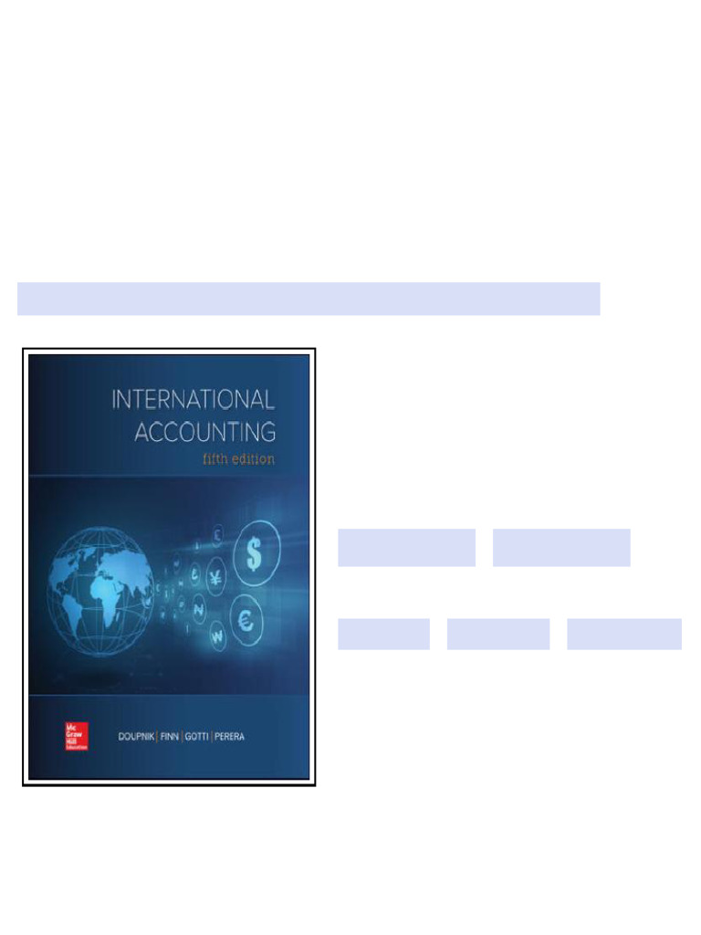 Solution Manual for International Accounting, 5th Edition, Timothy ...