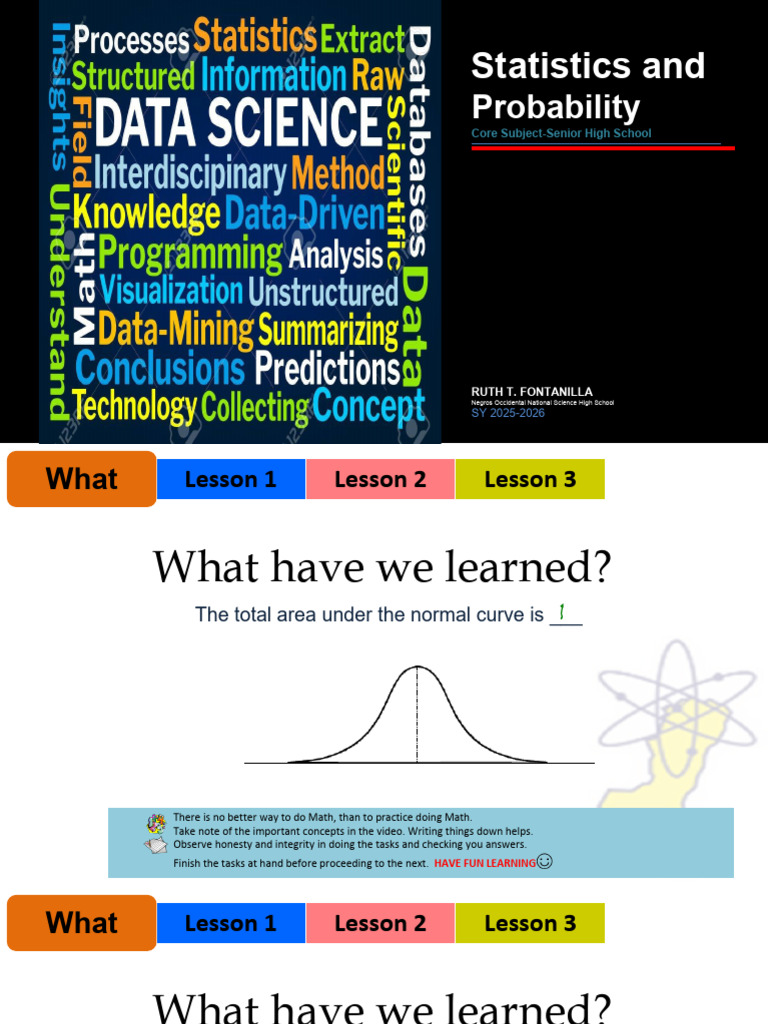 High School Statistics & Probability Guide | PDF | Normal Distribution ...