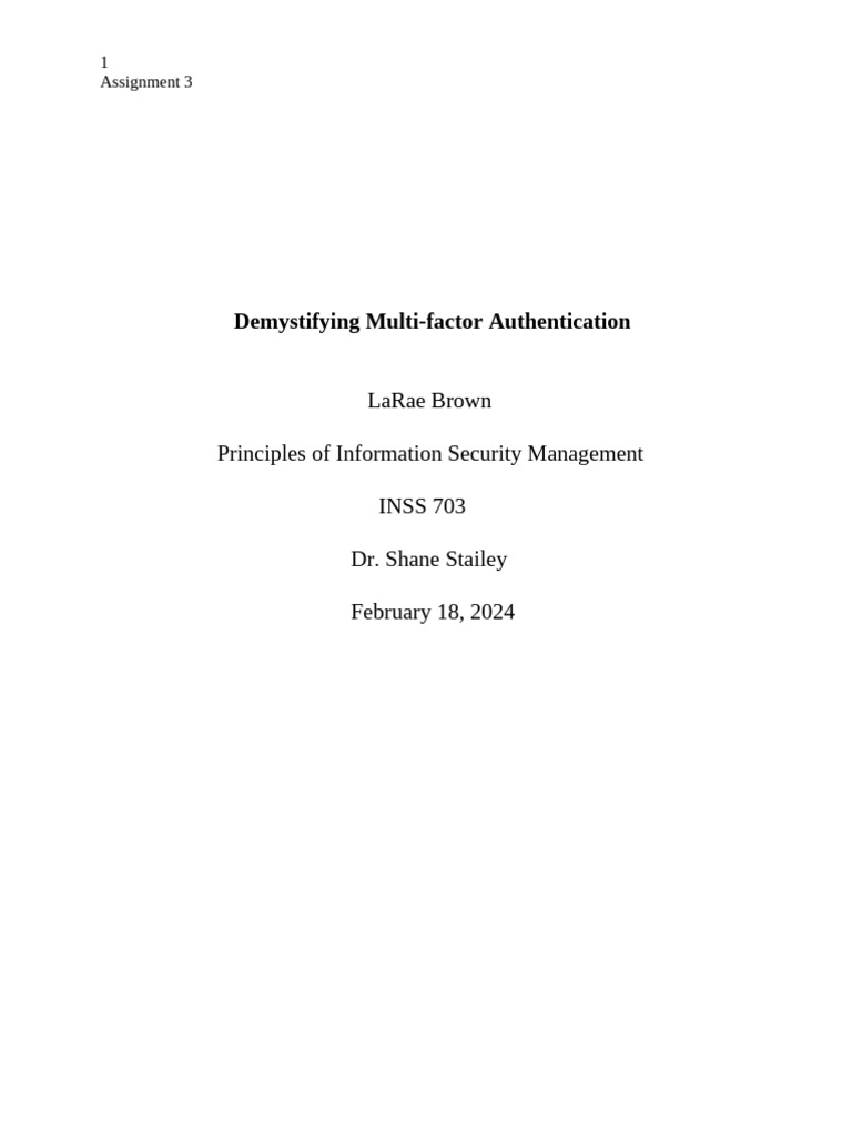 Multi-Factor Authentication Explained | PDF | Security | Computer Security