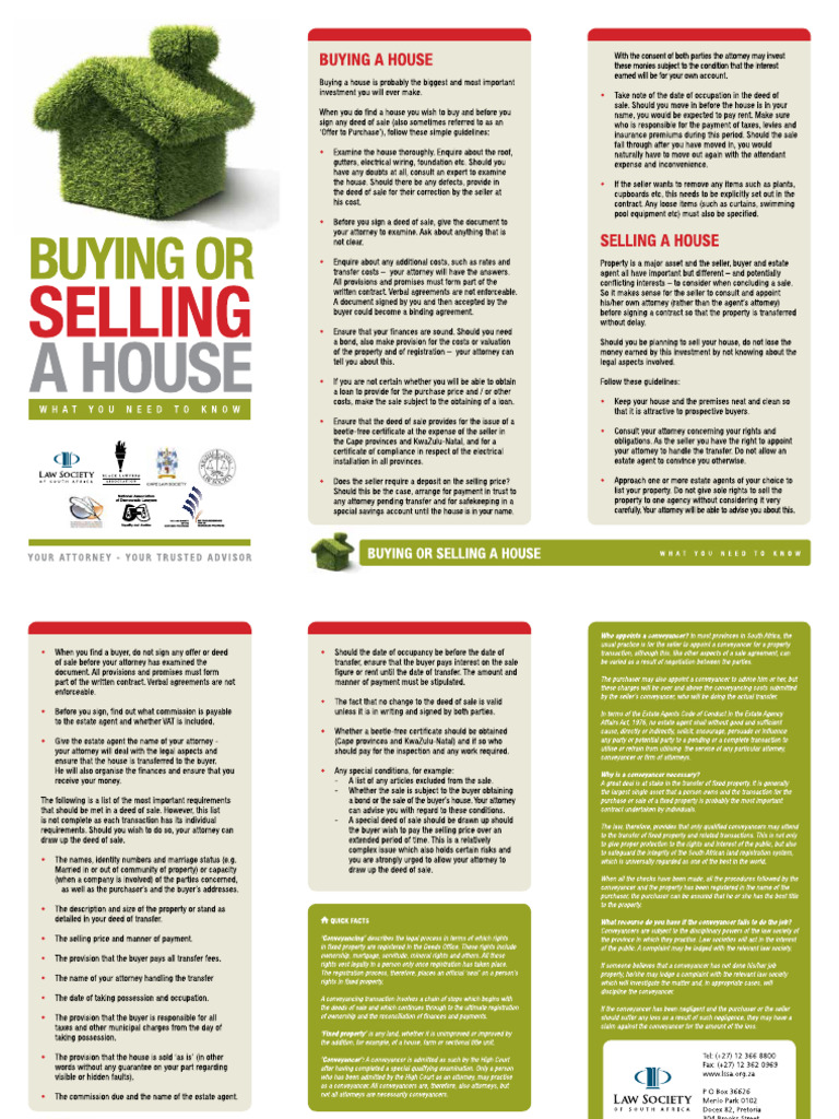 8476 Buying or Selling A House Update June 2010 Web | PDF