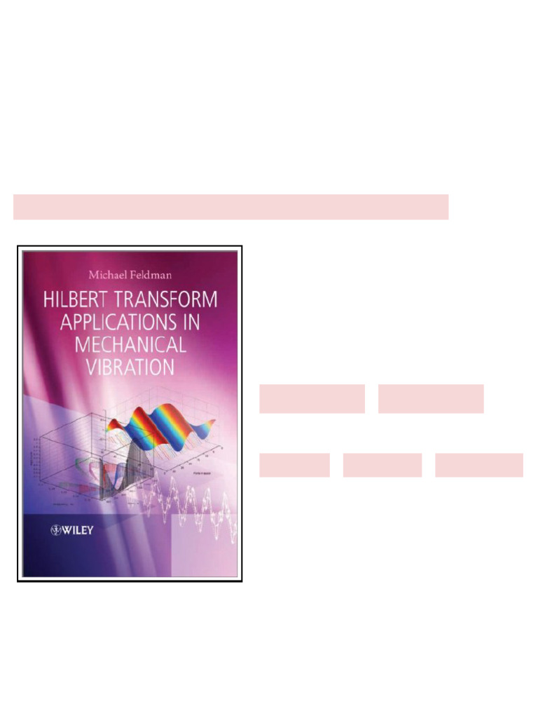 Hilbert Transform Applications in Mechanical Vibration 1st Edition ...