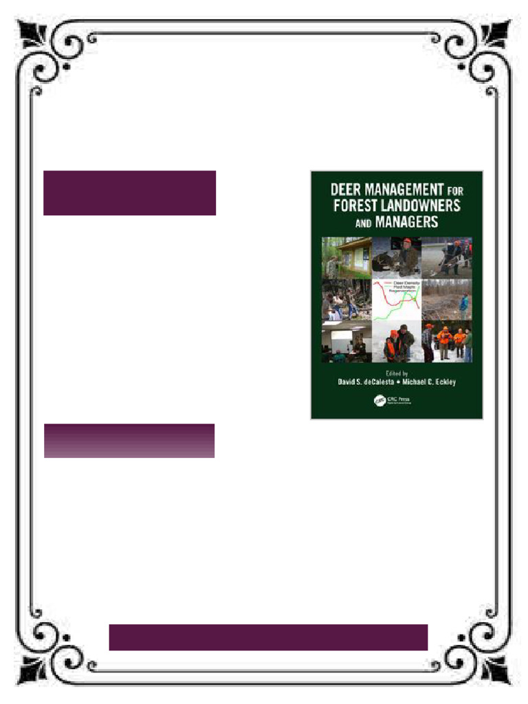 Deer Management for Forest Landowners and Managers 1st Edition David S ...