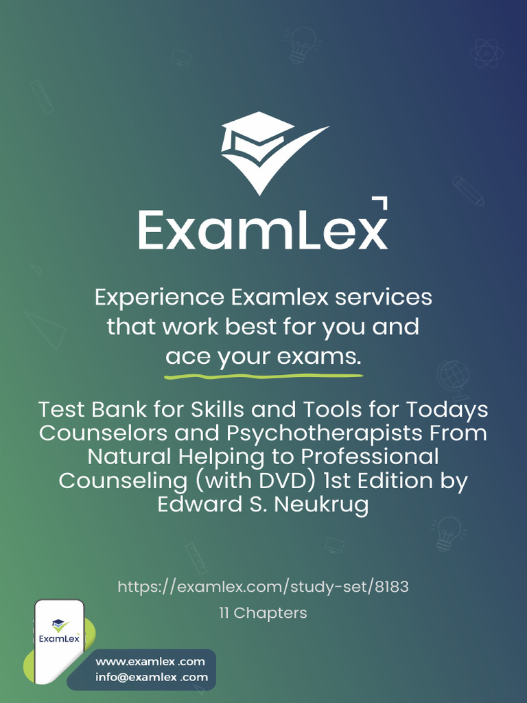 Test Bank for Skills and Tools for Todays Counselors and ...