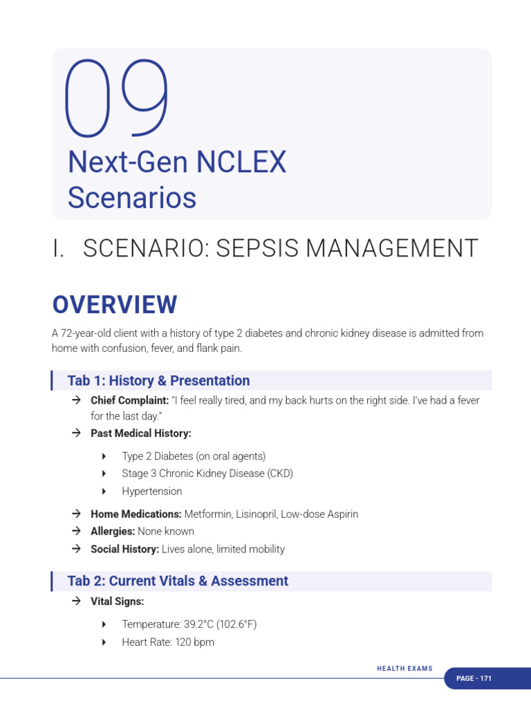 NCLEX Next Gen | PDF | Stroke | Sepsis